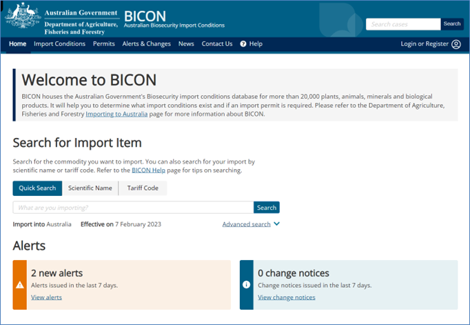 28-2023: The BICON website is being upgraded! - DAFF